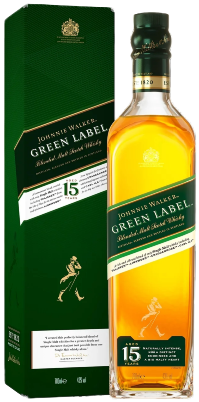 Johnnie Walker Green Label 43% купити віскі бленд Шотландія 0.7л оптова ...